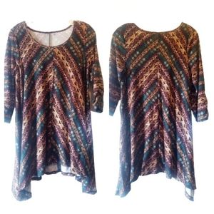 Unbranded | Tops | Aztec Tribal Asymmetrical Soft Knit Tunic Top | Poshmark